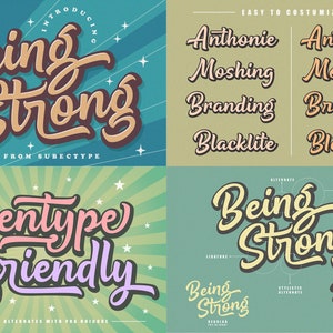 Retro Font Bundle, Vintage Font, Cricut Font, Groovy Font, Nostalgic ...