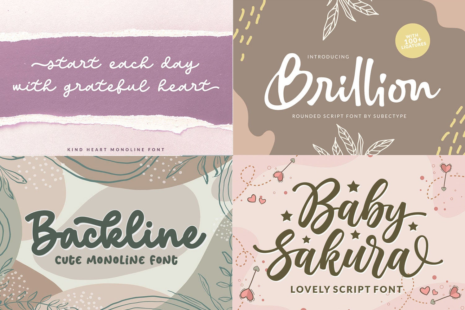 Craft Font Font Bundle Font Collection Font With Heart - Etsy