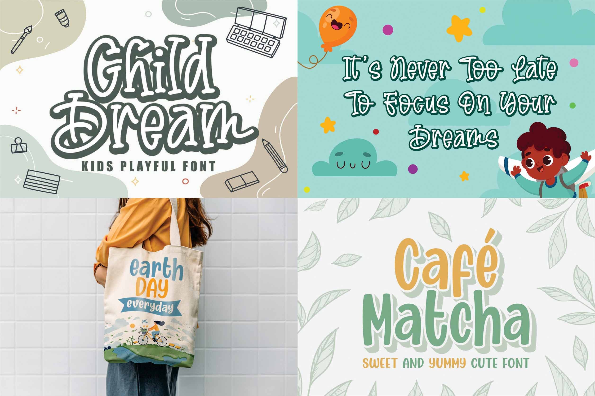 Playful Font Bundle, Craft & School Fonts - Etsy