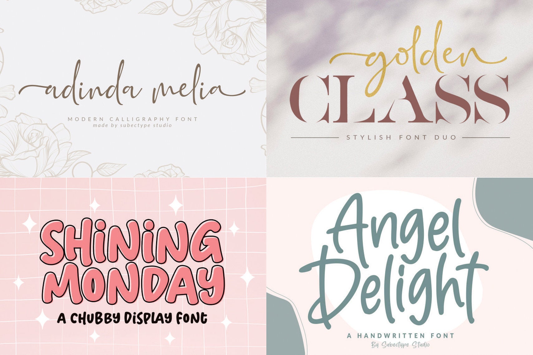 Font Bundle Cute Font Craft Font Lovely Font Font Pack - Etsy
