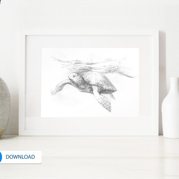 Turtle in Pencil - Etsy