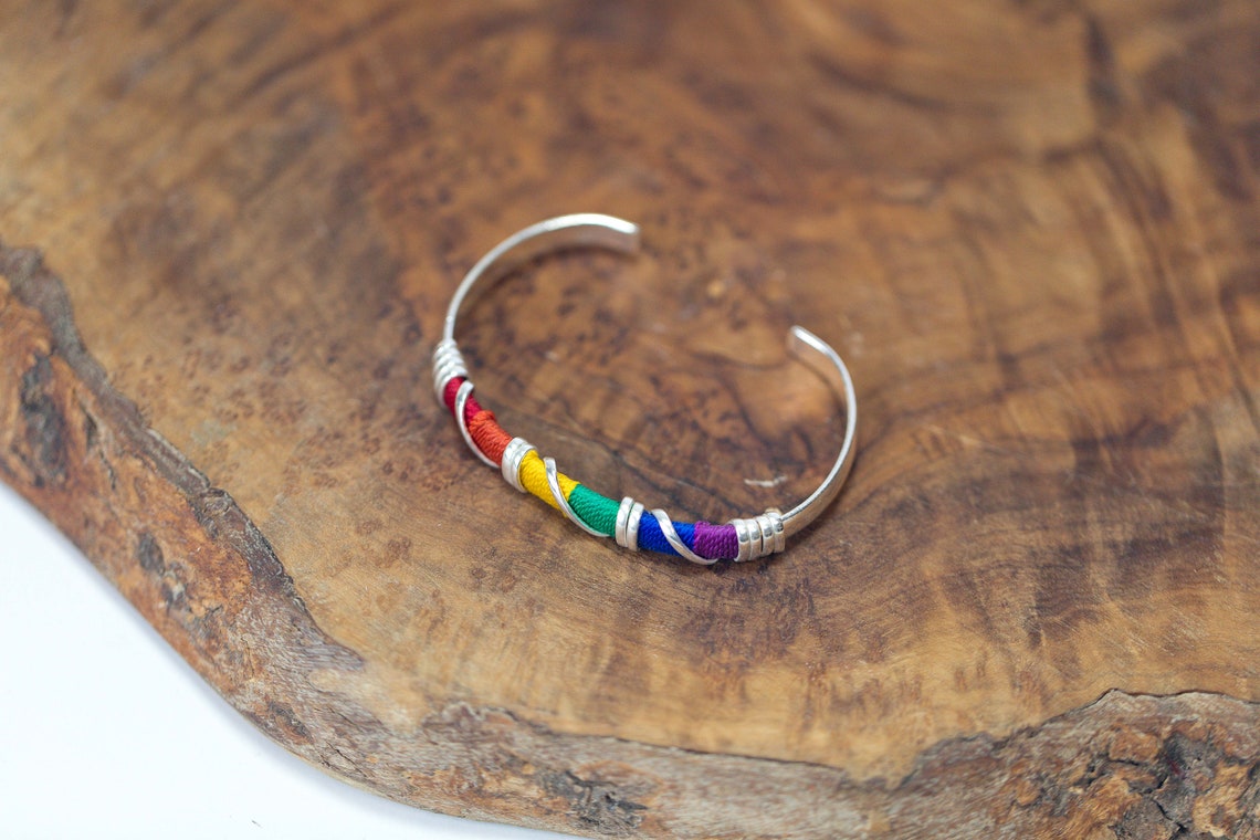 Rainbow Thread Bracelets Pride LGBTQ Bracelet | Etsy