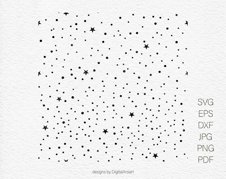 Stars Background Svg Stars Svg Seamless Pattern Svg Gold Star | Etsy