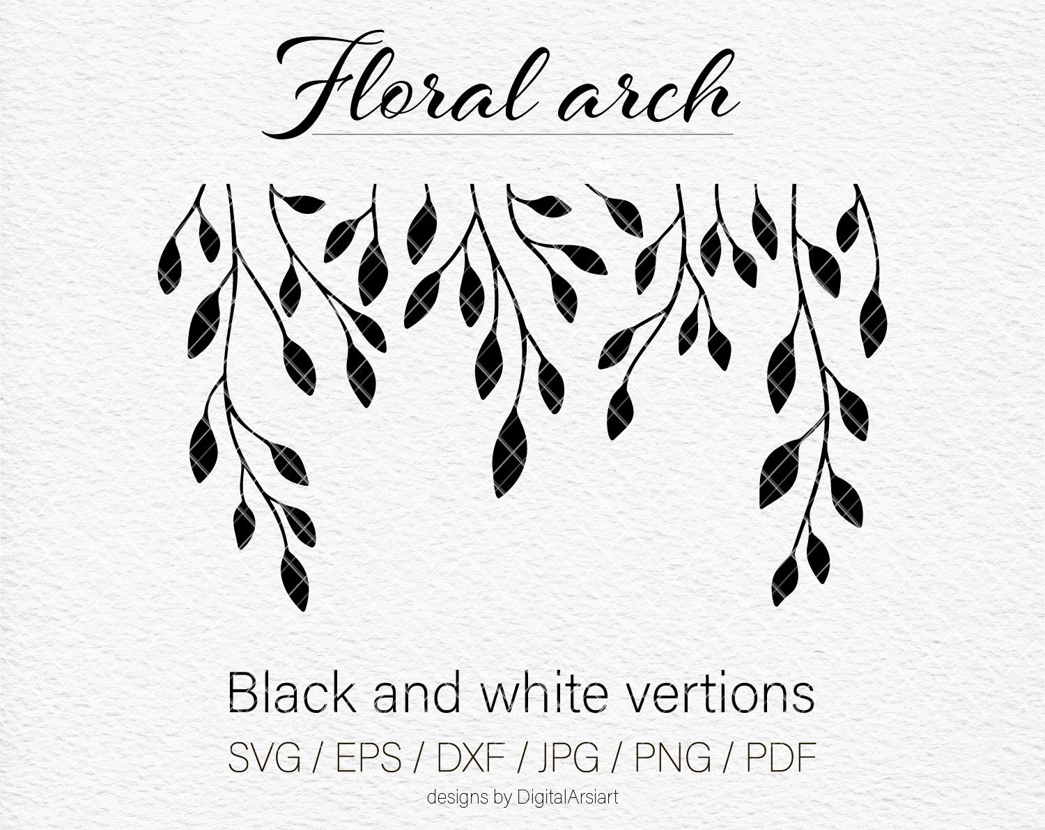 Floral Arch Svg Branch Svg Leaves Svg Floral Border Svg - Etsy Finland
