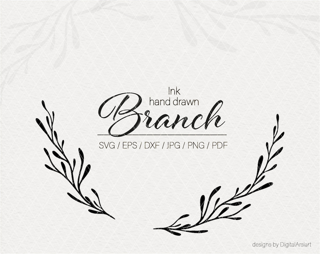 Floral Svg Floral Border Svg Branch Svg Border Svg Greenery Svg Vector ...