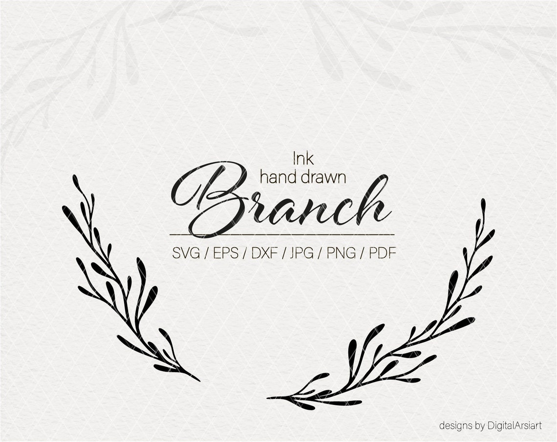 Floral Svg Floral Border Svg Branch Svg Border Svg Greenery - Etsy