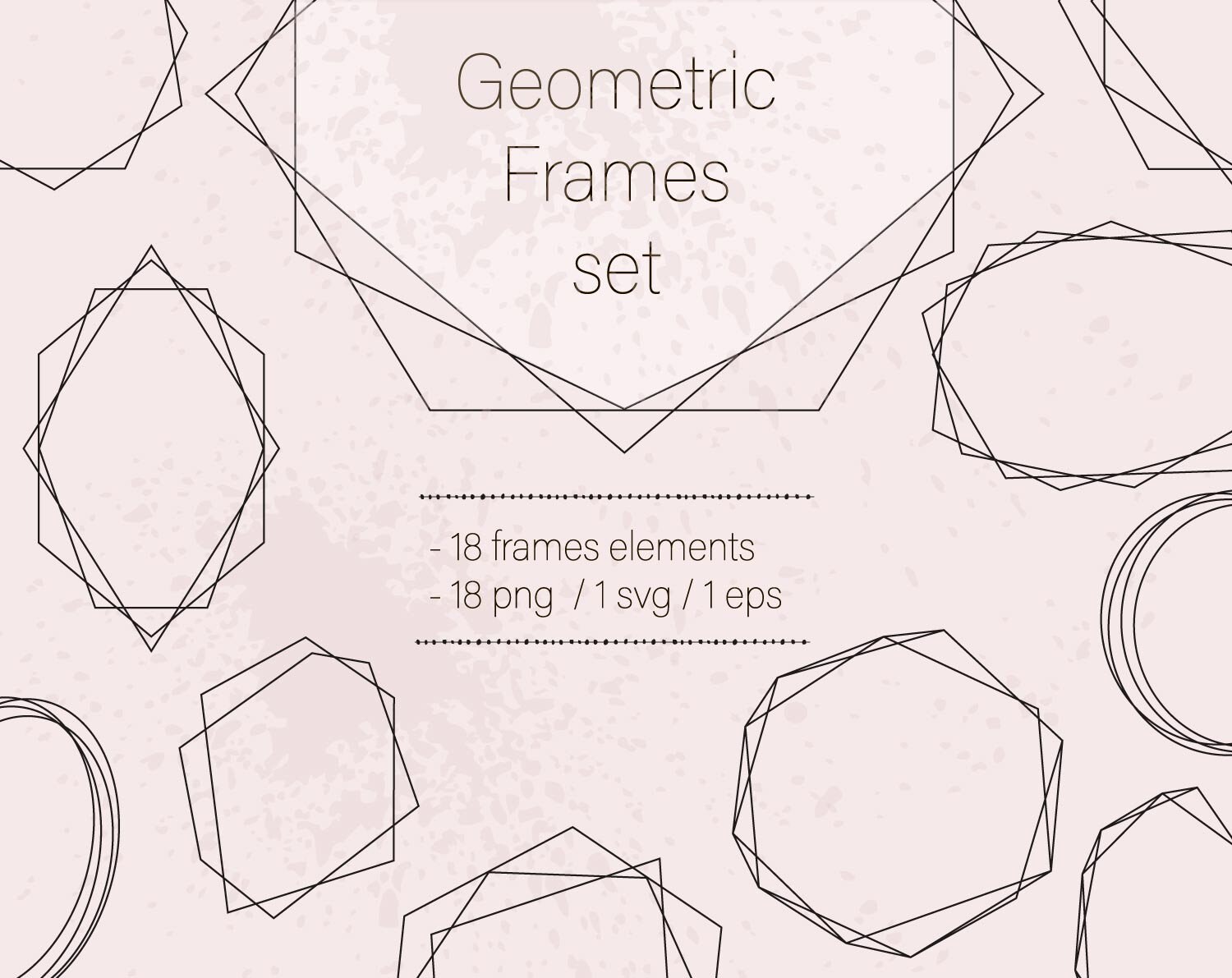 Digital Frame Clipart Geometric Frame Clipart Wedding Frames - Etsy