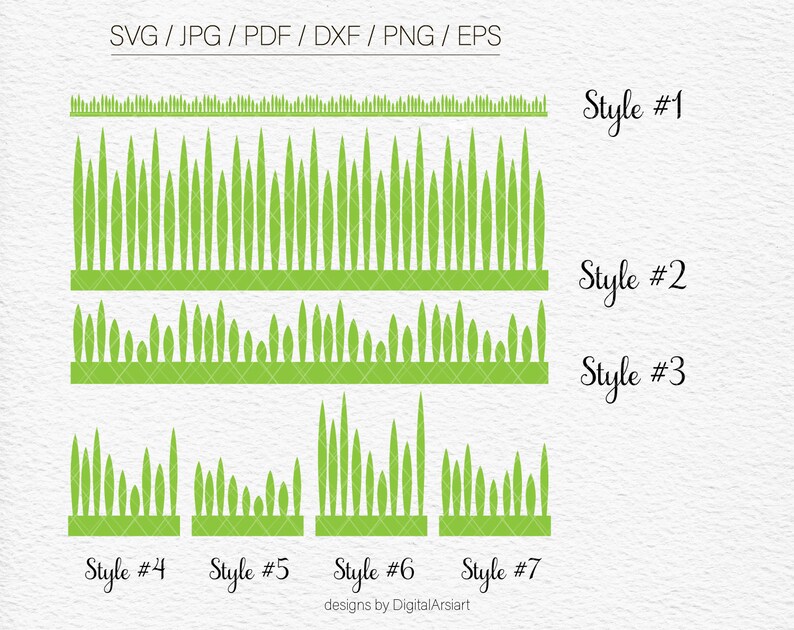 Grass SVG Bundle Grass Svg Clipart Grass Border Svg Wild Grass - Etsy