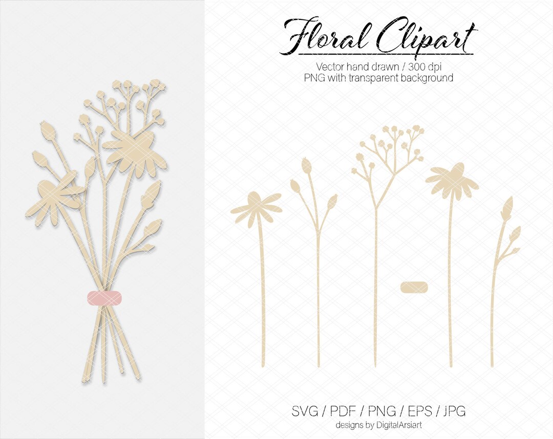 Flowers Svg Wooden Flower Cutting Files Lasercut Flower Dxf Leafs Mini ...