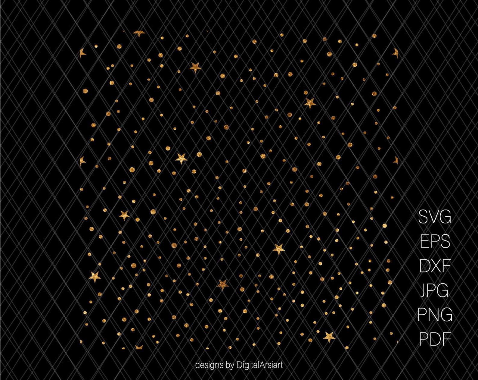 Stars Background Svg Stars Svg Seamless Pattern Svg Gold Star | Etsy