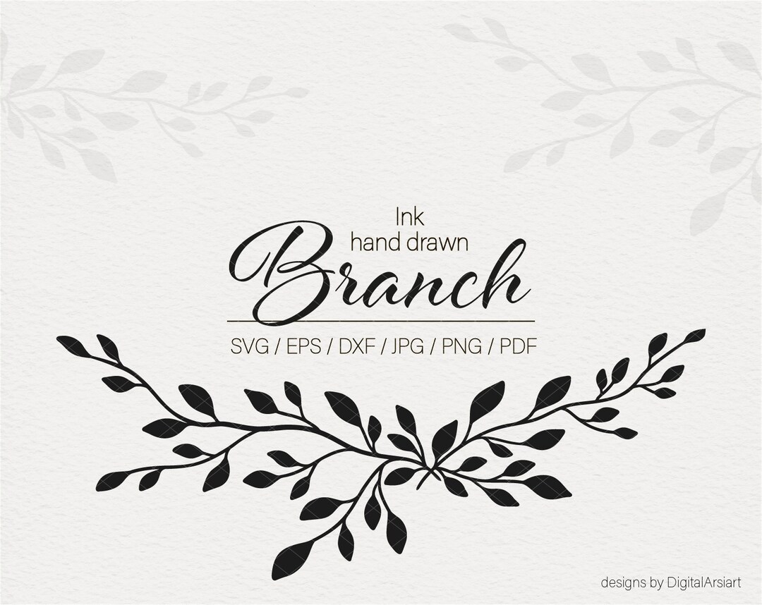 Floral Svg Floral Border Svg Branch Svg Border Svg Leaf Border Svg Leaf ...