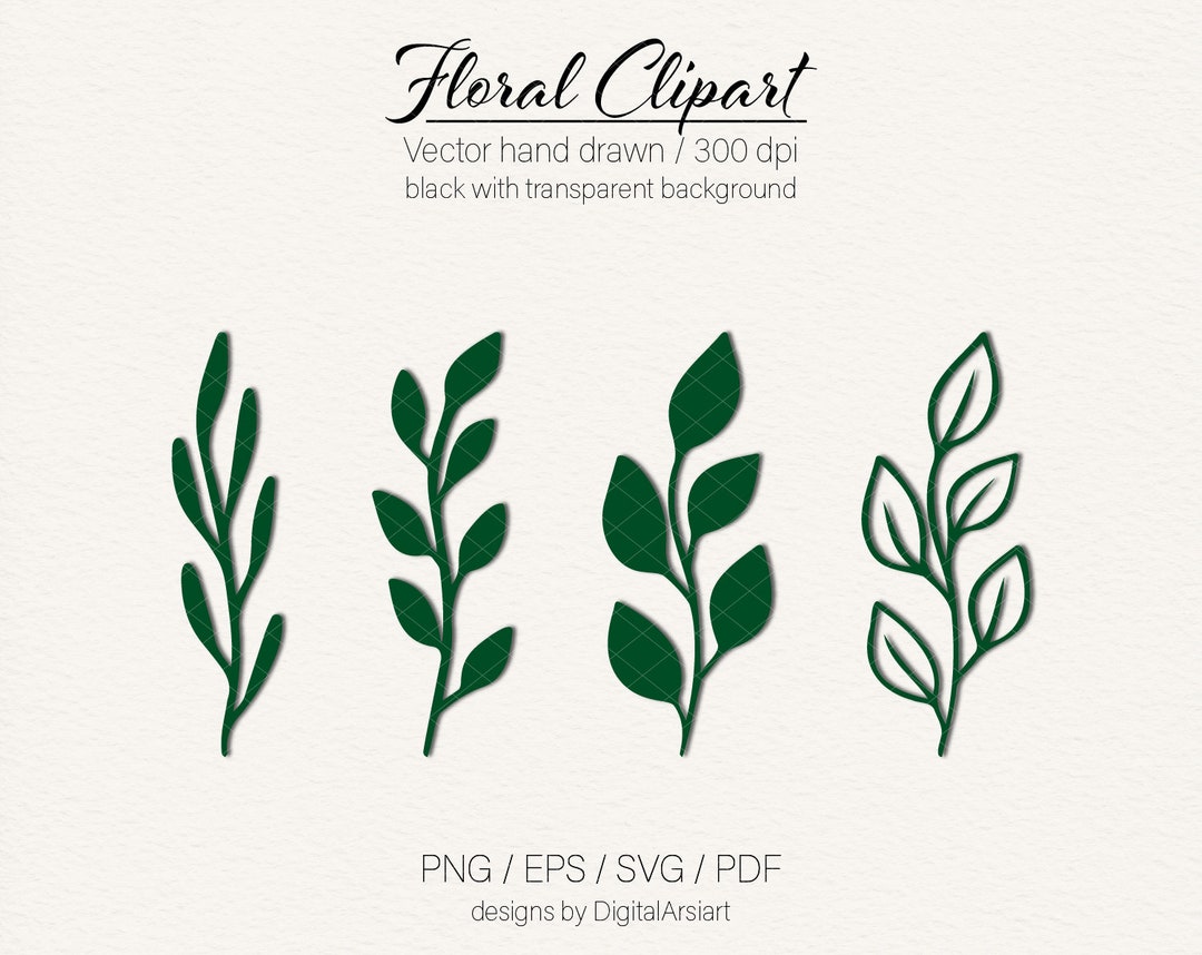 Branch Svg Leaf Svg File Floral Svg Paper Cut Leaves Svg Cut File ...