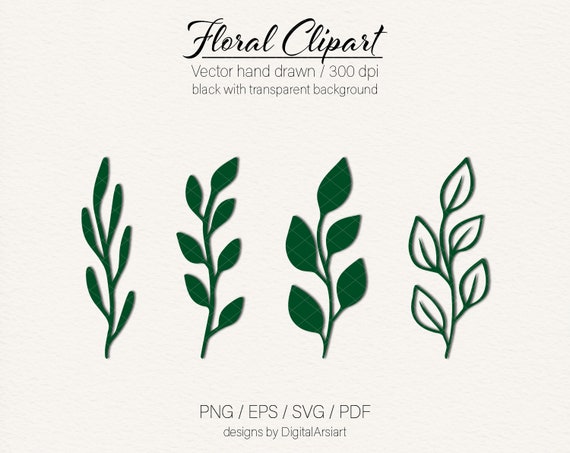 Branch Svg Leaf Svg File Floral Svg Paper Cut Leaves Svg Cut | Etsy ...