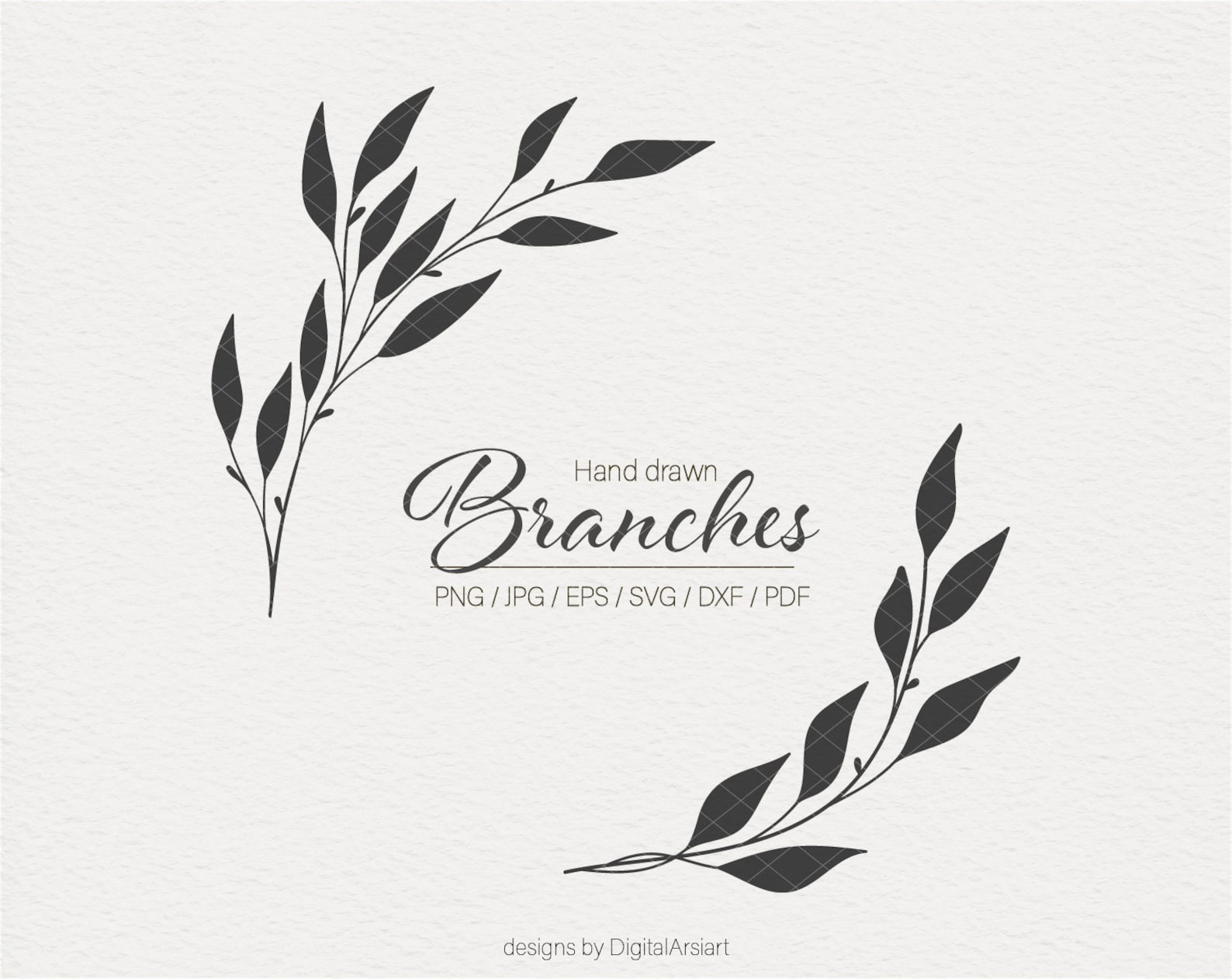 Branche de feuille svg Branches svg fichier Floral svg Branche - Etsy ...