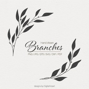 Leaf Branch Svg Branches Svg File Floral Svg Branch Svg Floral Frame ...
