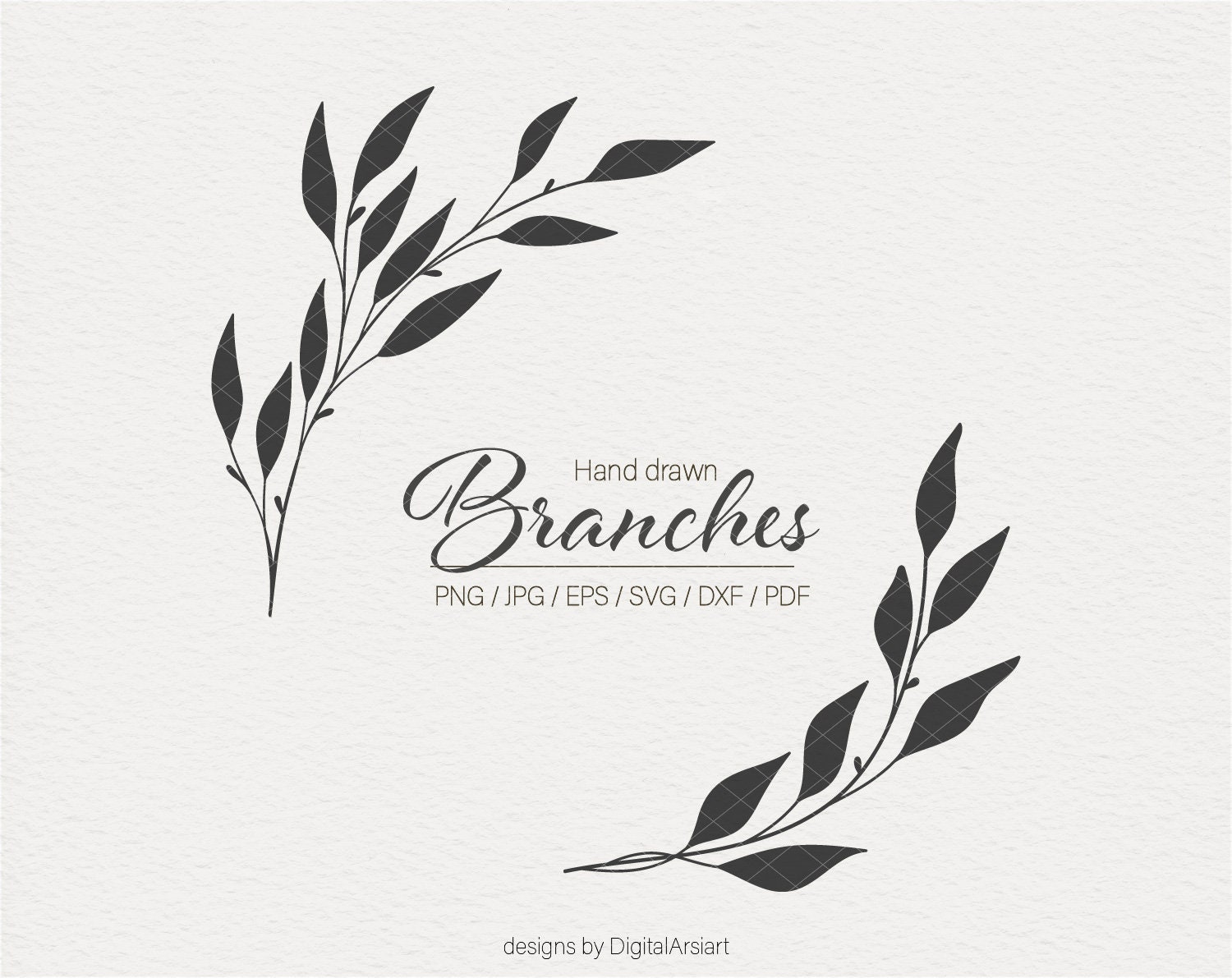 Leaf Branch Svg Branches Svg File Floral Svg Branch Svg Floral - Etsy ...