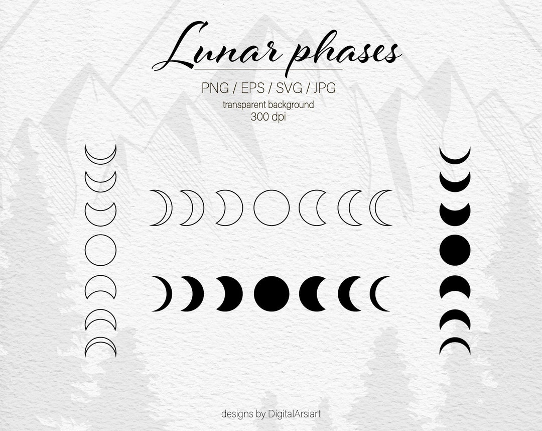 Moon Phases Svg Moon Phases Svg Crescent Moon Svg Crescent Svg Moon ...