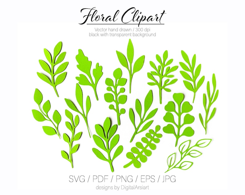 Leaf Svg File Branch Svg Cut File Leaves Svg Files for Cricut | Etsy