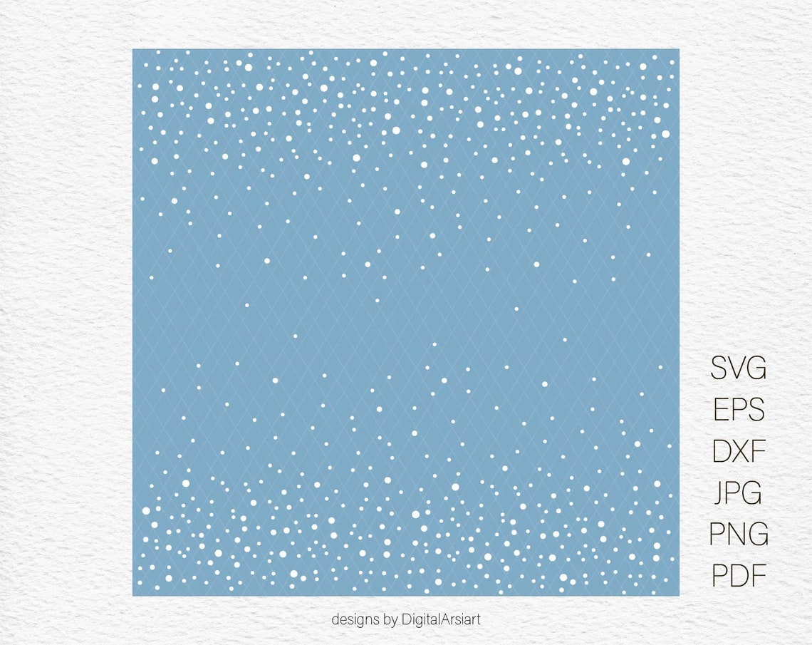 Snow Pattern Snow Svg Background Christmas Svg Falling Snow | Etsy