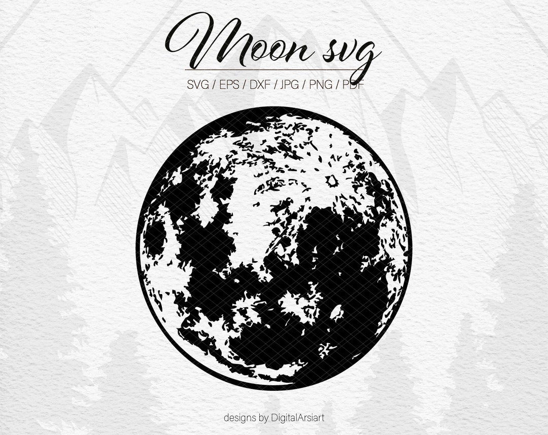 Moon Svg Full Moon Svg Moon Vector Crescent Moon Svg Moon Child Svg ...