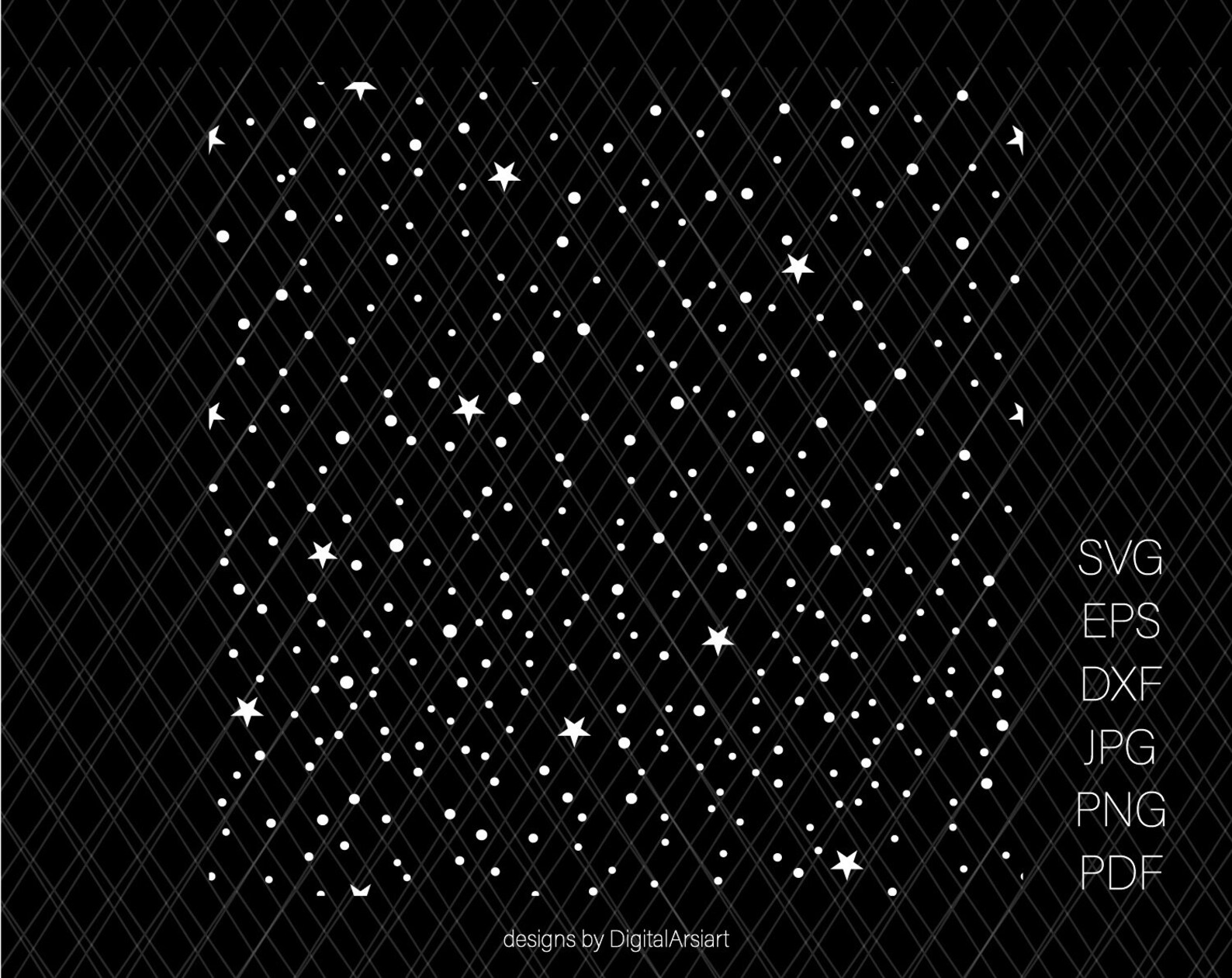 Stars Background Svg Stars Svg Seamless Pattern Svg Gold Star | Etsy