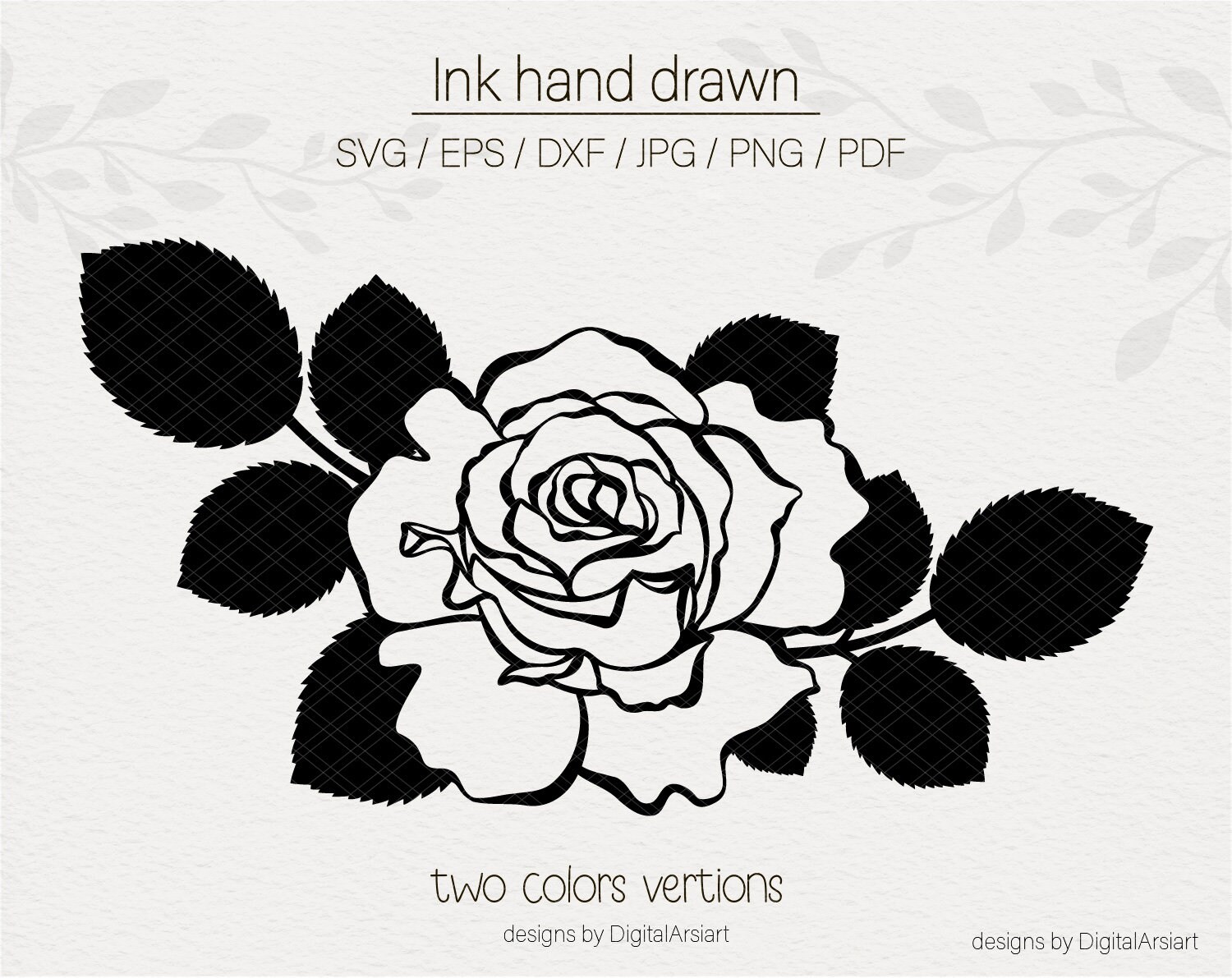 Two Roses Outline