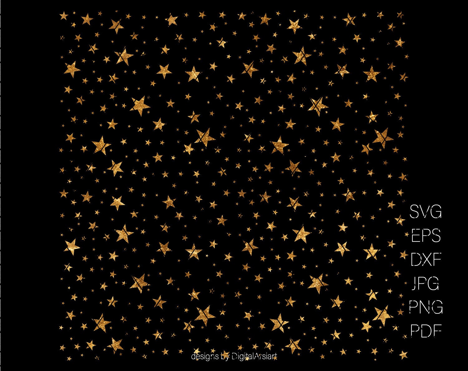 Seamless Star Pattern Svg Stars Background Svg Stars Svg Gold - Etsy