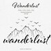 Wanderlust Svg Mountain Svg Outline Mountain Svg Outdoors Adventure PNG ...