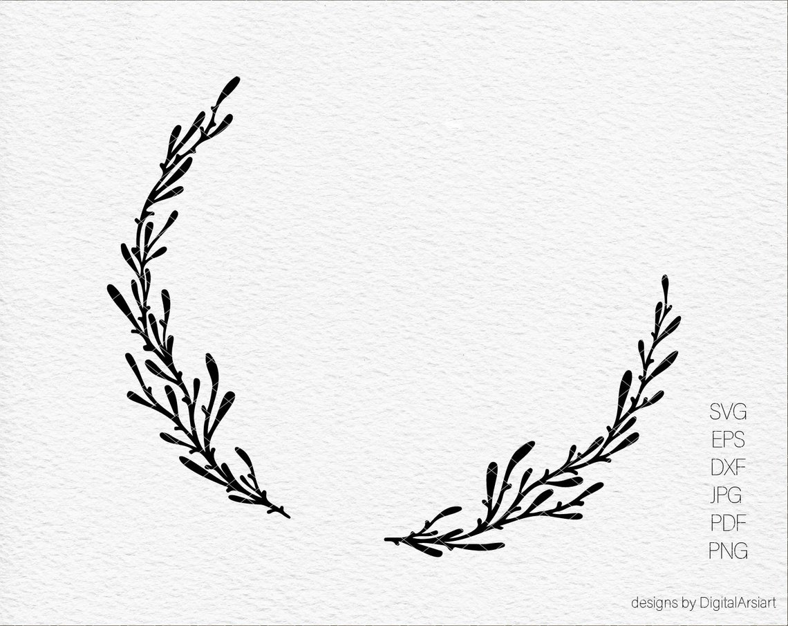 Floral Svg Floral Border Svg Branch Svg Botanical Svg Greenery - Etsy