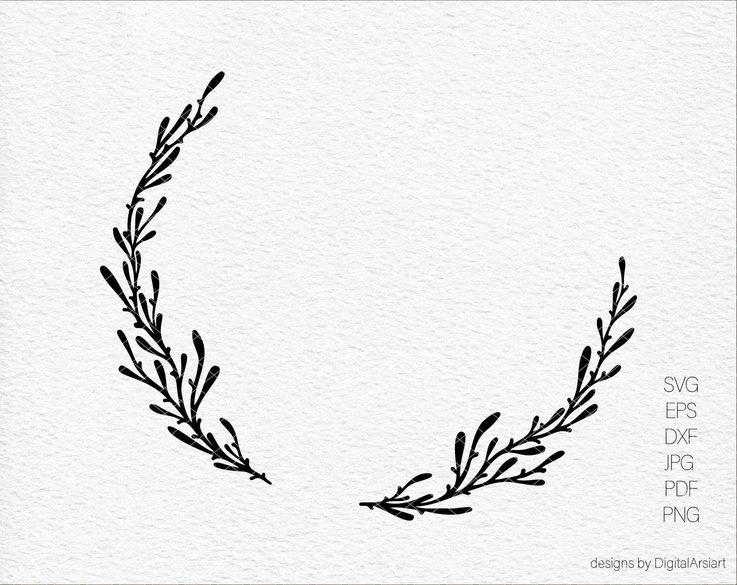 Floral Svg Floral Border Svg Branch Svg Botanical Svg Greenery - Etsy ...