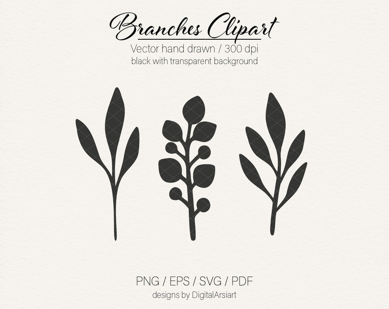 Leaf Svg File Branch Svg Cut File Leaves Svg Files for Cricut | Etsy