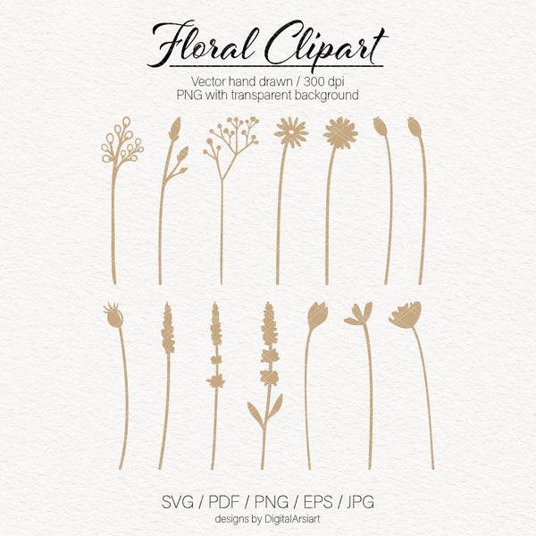 Laser Cut Flower Stems - Etsy