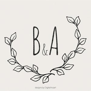 Branch Svg Floral Svg File Floral Border Svg Hand Drawn Vector Leaves ...