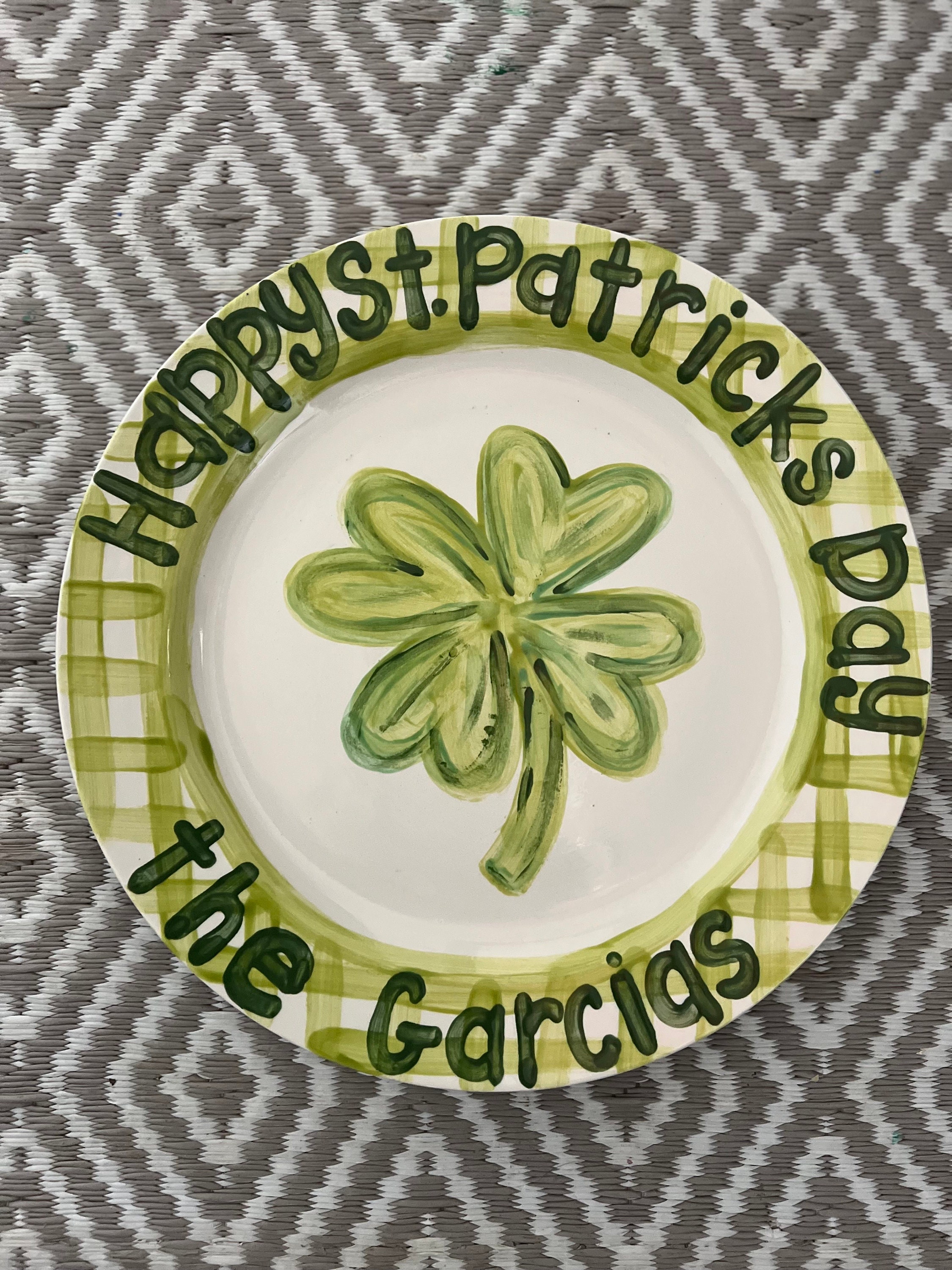 St Patricks Day Plate 11 Personalized Hand Painted - Etsy