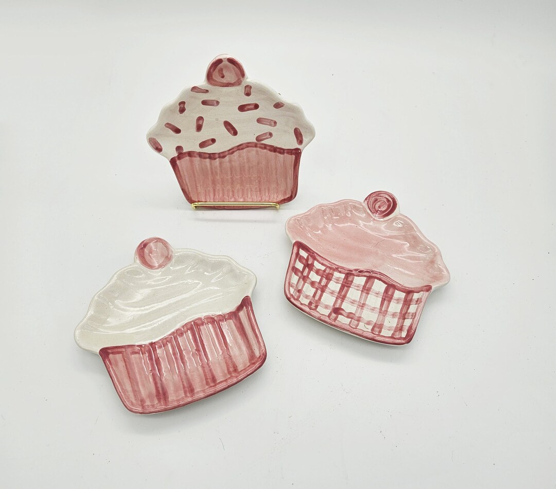 Ceramic Cupcake Dishes - Pink, Sweet Treat, Party Dishes - Etsy