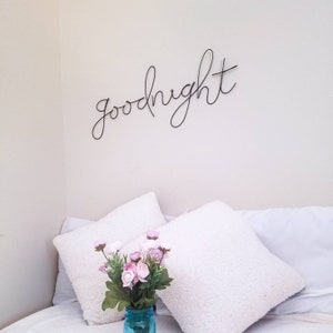 Goodnight Sign Wire Words -design 1 [bedroom Sign, Headboard Sign ...