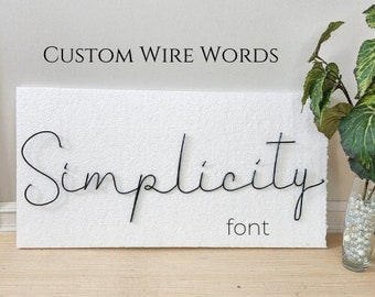 Wire Words Dylan Font Wire Wall Art Custom Bespoke Wire - Etsy