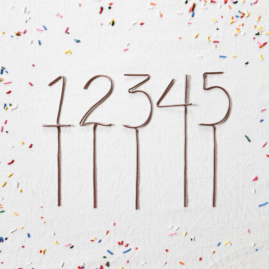 Wire Cake Numbers | Wire Number, Cupcake Number, Number Topper ...