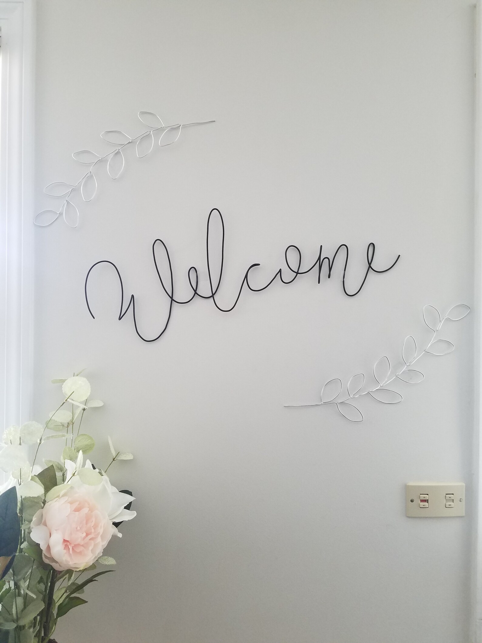 Wire Eucalyptus stem Handmade wire words Eucalyptus wall | Etsy