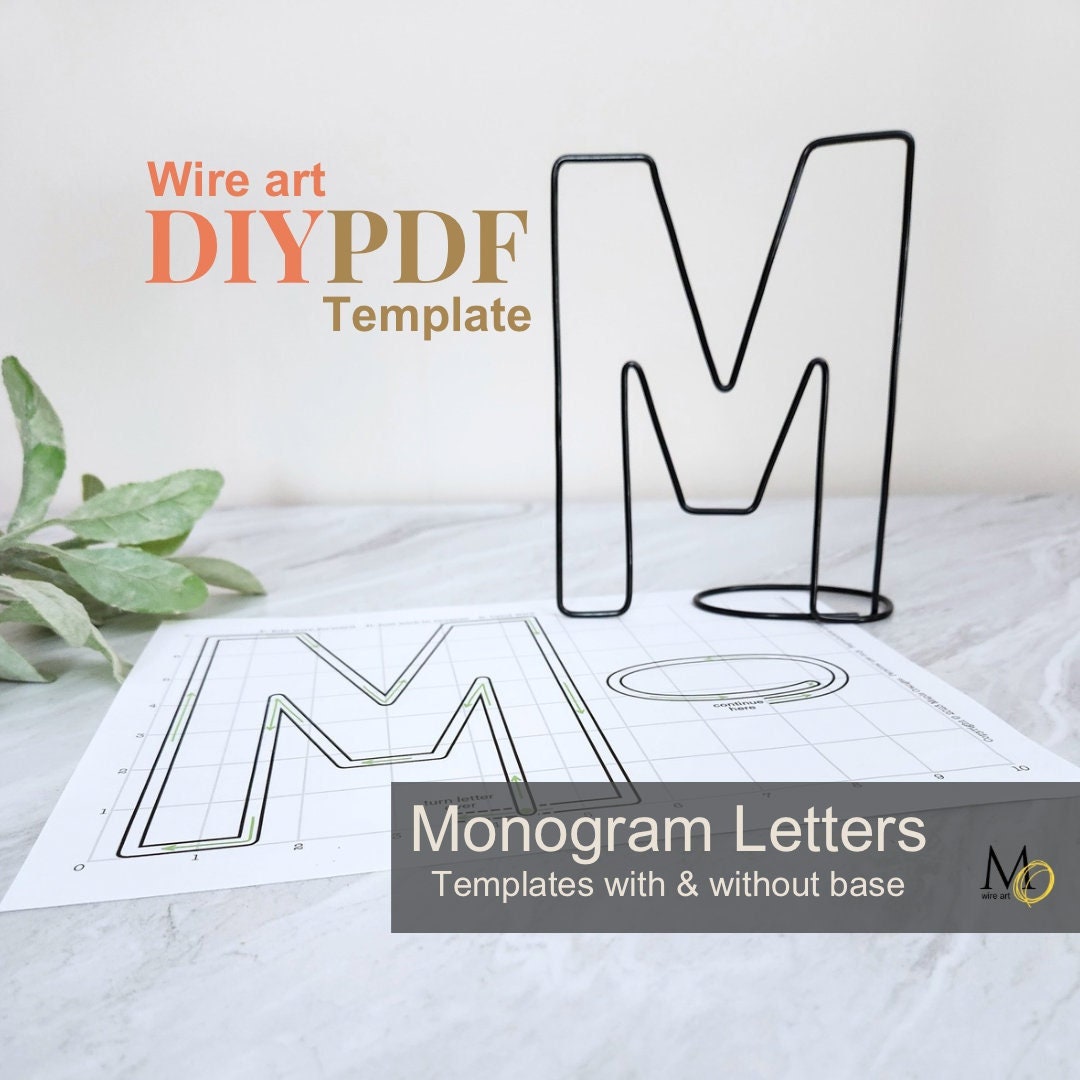 Monogram Wire Word Templates Printables. Knitted Wire Art Pattern ...