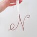 Wire Initial Gift Tag Letter Gift Tag Personalized Gift - Etsy