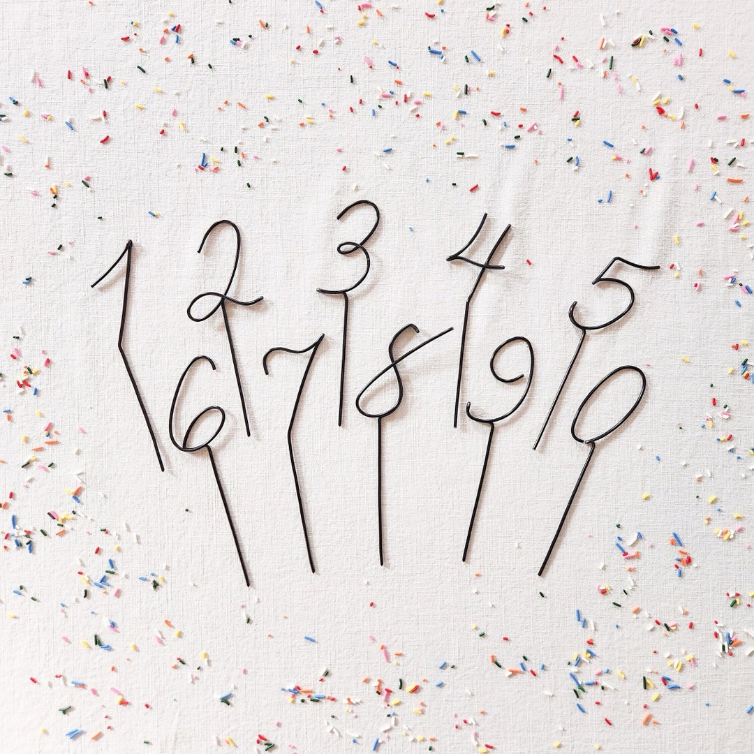 Number Cake Topper | Wire Number, Birthday Topper, Cupcake Topper ...