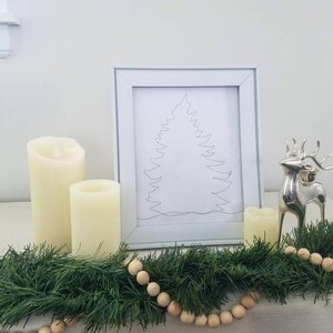 Winter Tree Line Art - Hand Drawn Botanical Printable | Tree Art, Tree ...