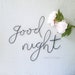 Goodnight Sign Wire Words design 1 bedroom Sign Headboard - Etsy