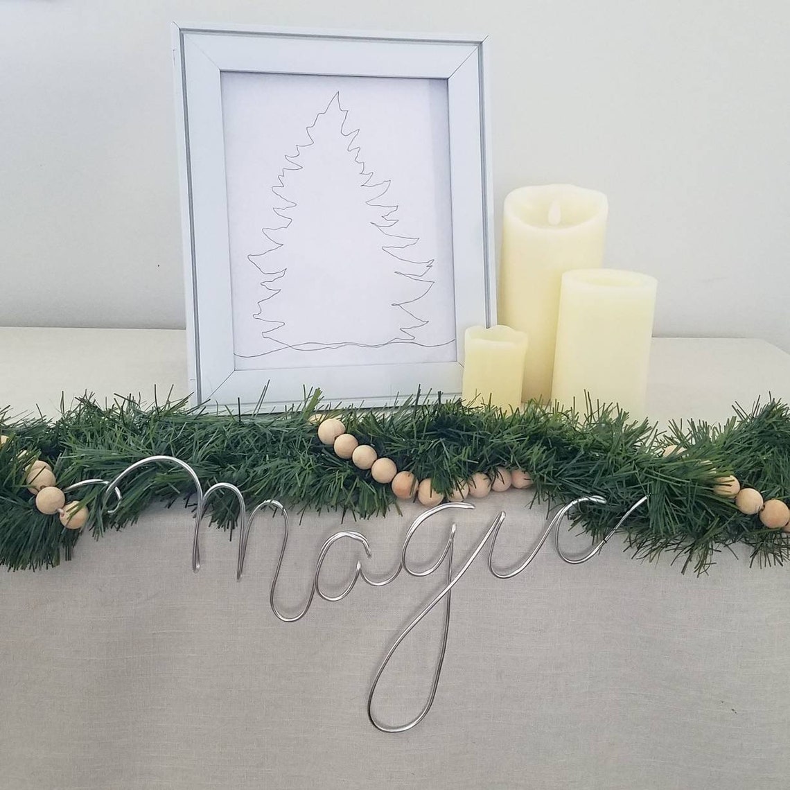 Winter tree line art hand drawn botanical printable tree | Etsy