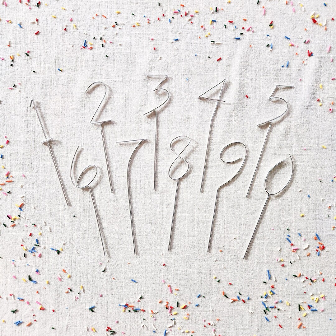 Cake Numbers Wire Cake Topper, Wire Number, 21st 50th, 60th 30th 16th ...