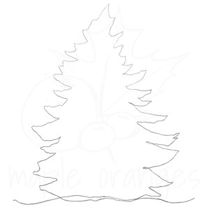 Winter Tree Line Art - Hand Drawn Botanical Printable | Tree Art, Tree ...