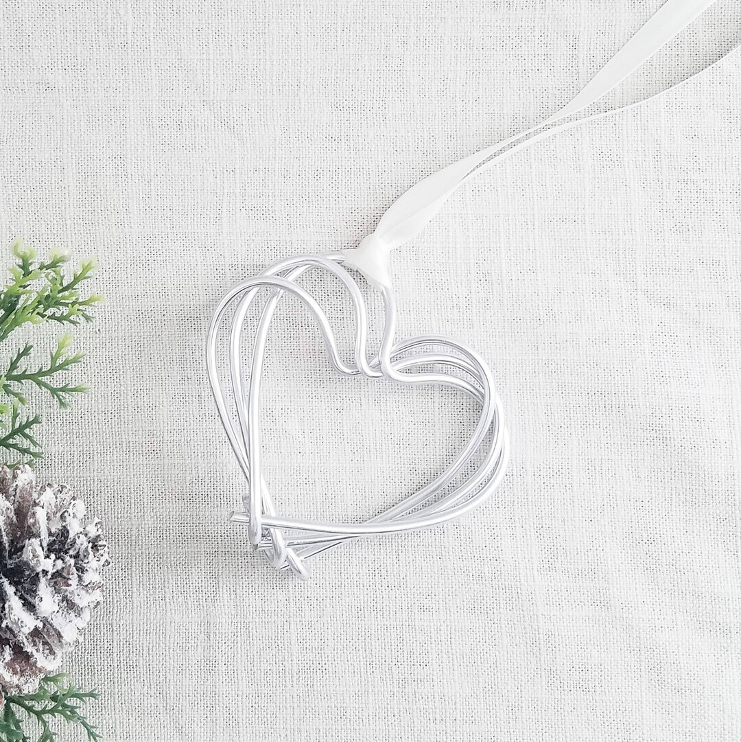 Heart Ornament | Connected Hearts, Linked Hearts, Family Ornament ...