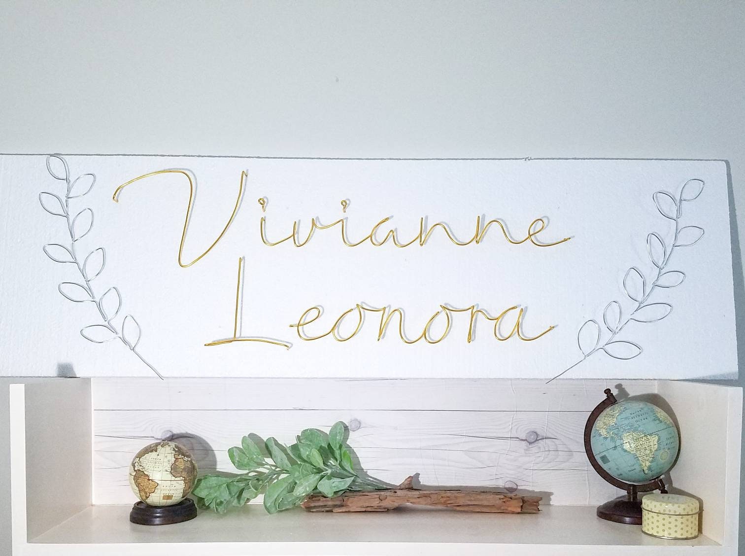 Wire Eucalyptus stem Handmade wire words Eucalyptus wall | Etsy