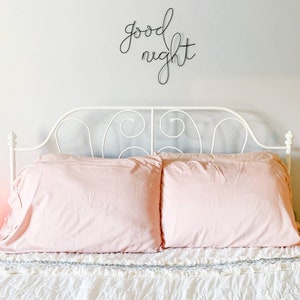 Goodnight Sign Wire Words -design 1 [bedroom Sign, Headboard Sign ...